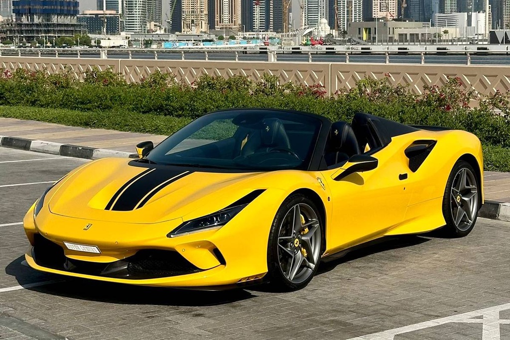 Ferrari F8 Spider 2024 yellow edition | Super Luxury Car Rental